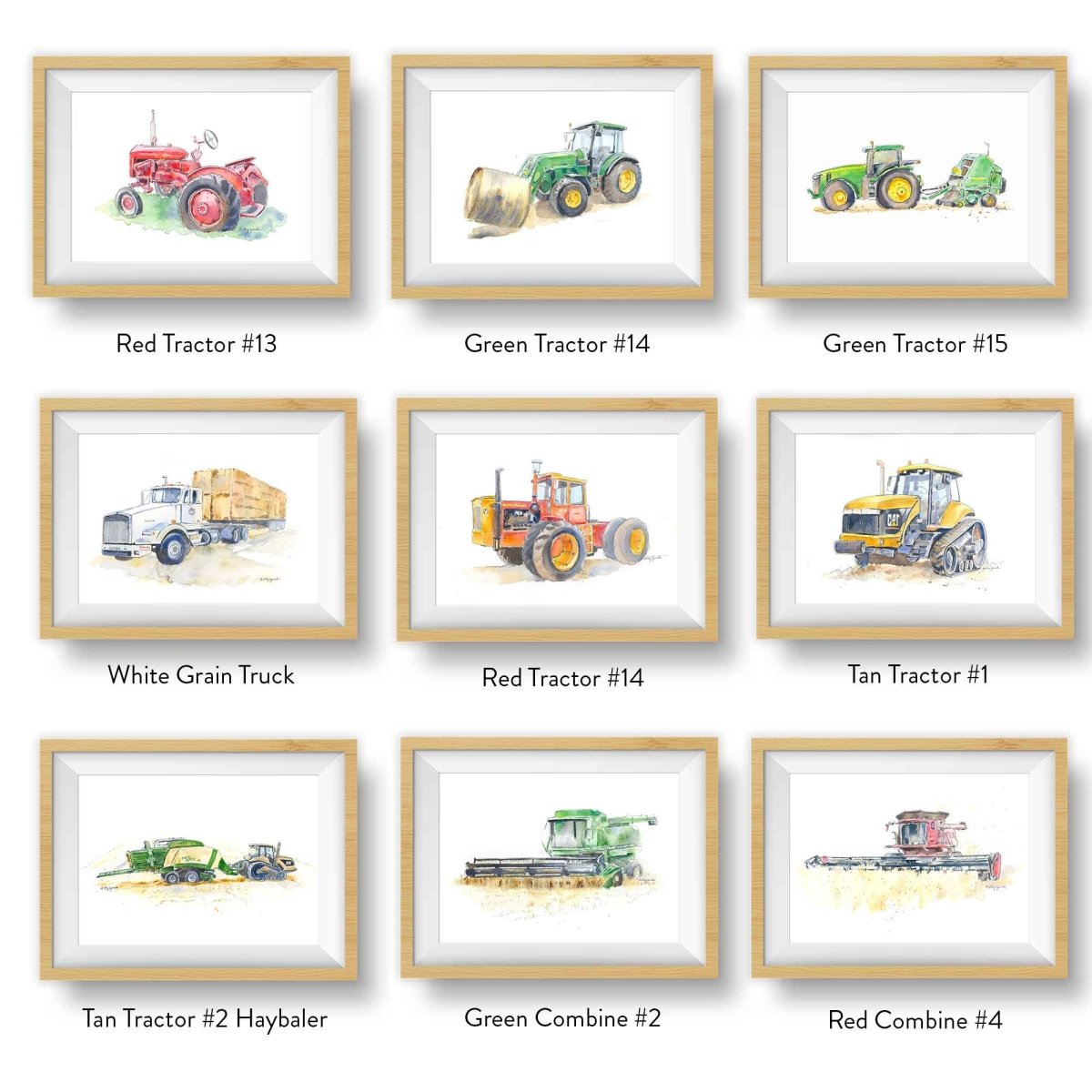 Tractor Prints Set | Tractor Wall Art Decor | John Deere Farmall ...
