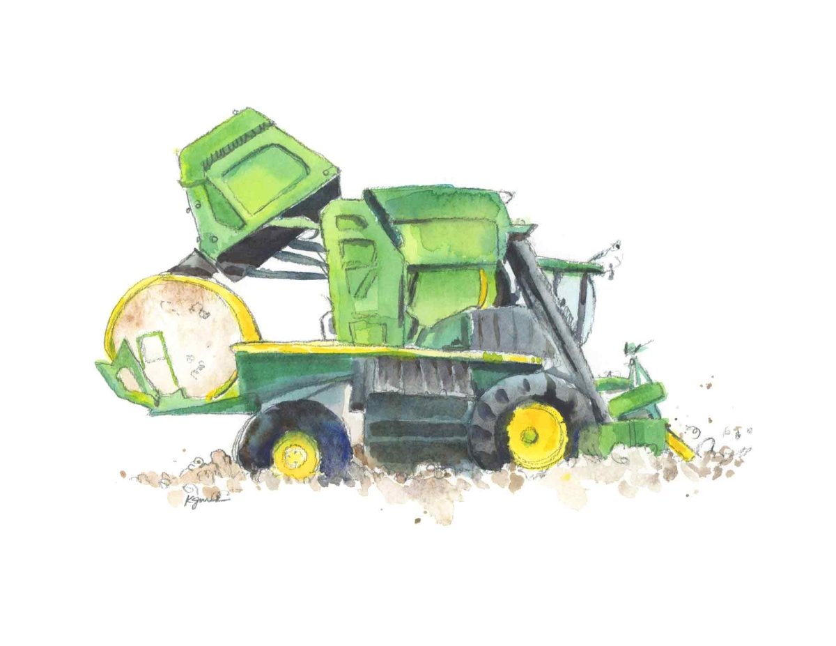 Cotton Picker Print | Tractor Wall Art Decor for Kids' Rooms – Little ...